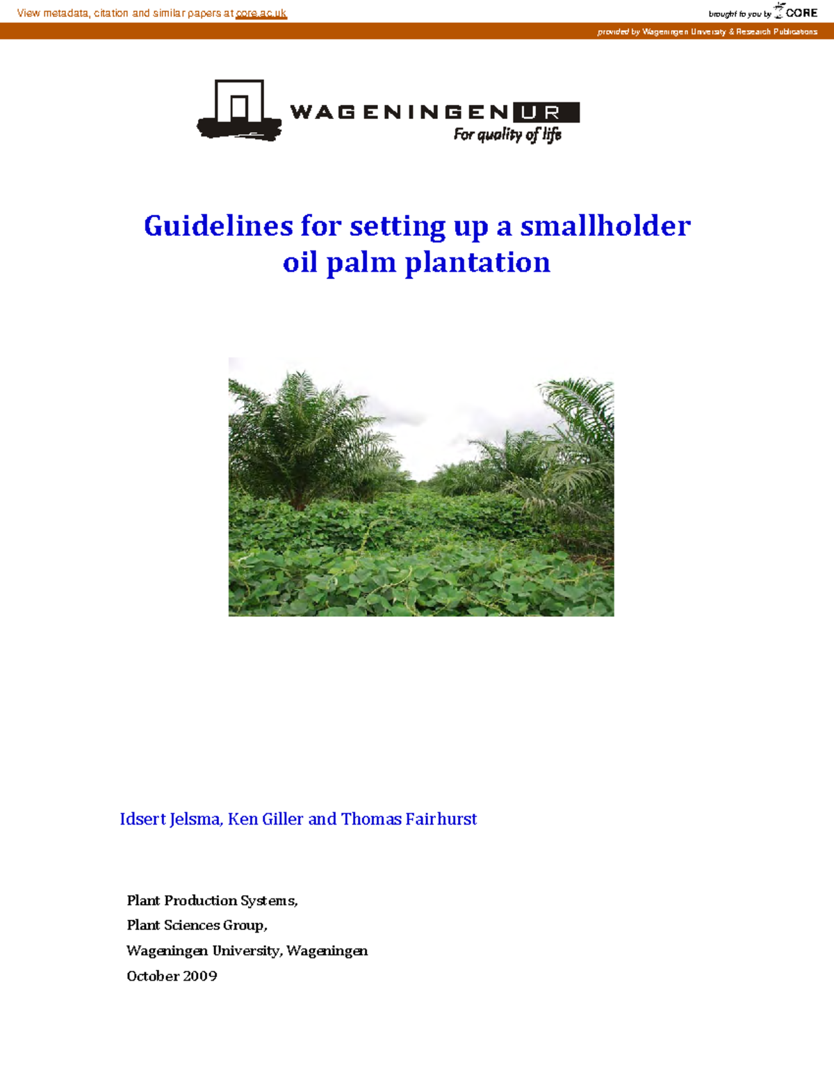 29242755 - Plant Production Systems, Plant Sciences Group, Wageningen ...