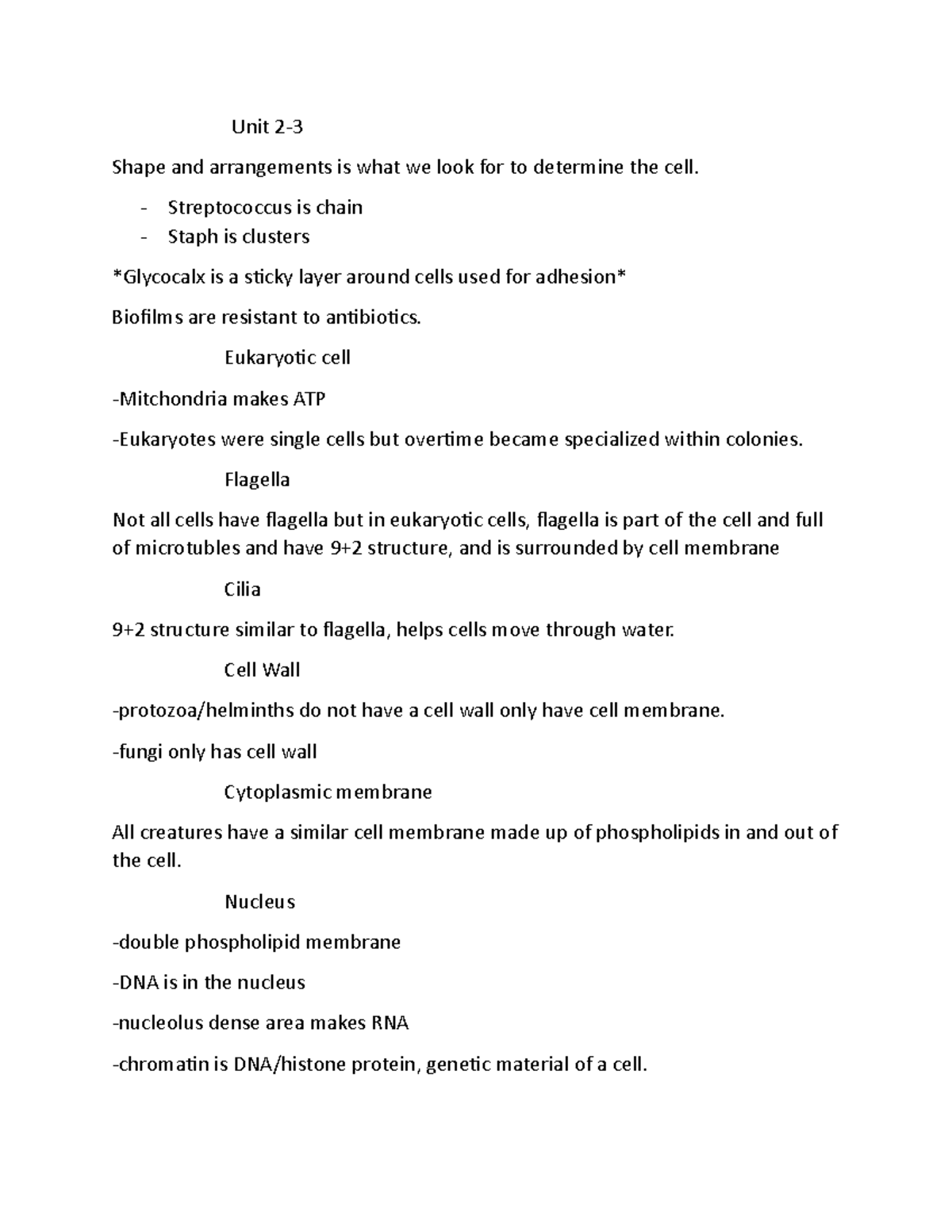 Unit 2-3 a - micro - Unit 2- Shape and arrangements is what we look for ...