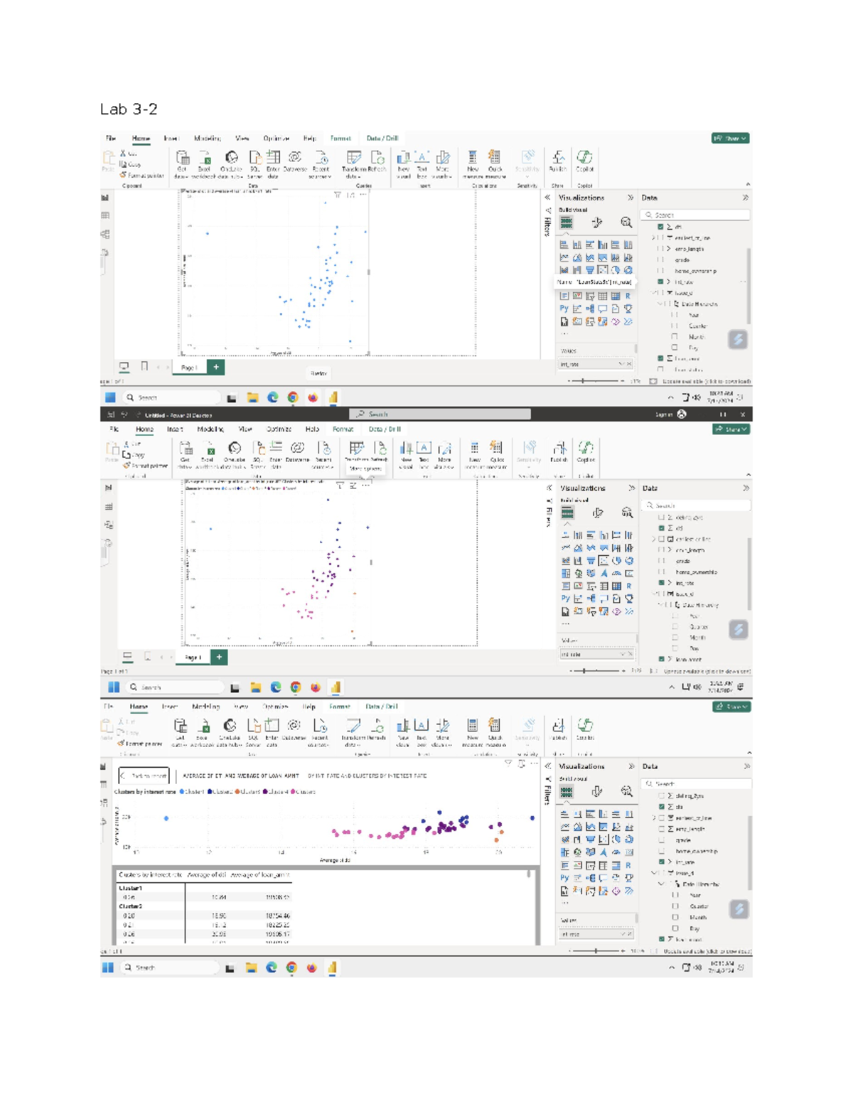 Lab 3-2 - Virtual Desktop using Tableau - Lab File Home Insert Modeling View Optimize Help ...