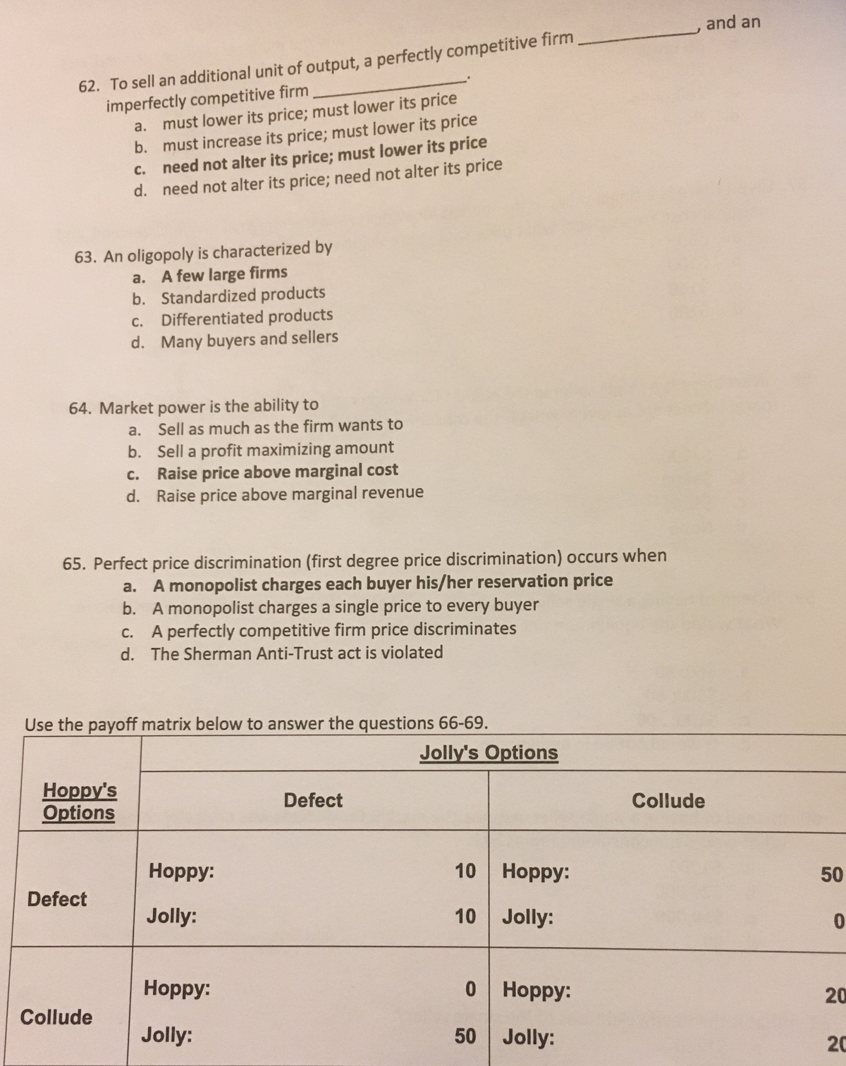 AREC 202 Practice Final 14 - and an , firm 62. To sell an additional ...