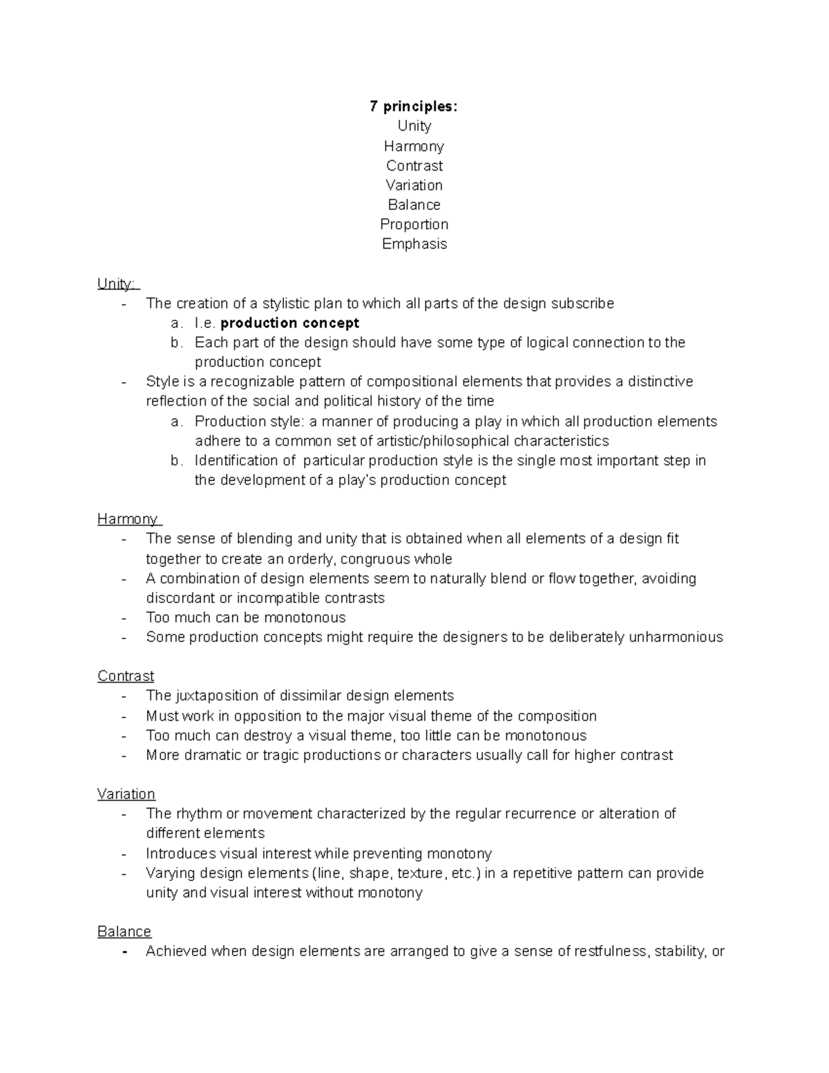 Principles of Composition - 7 principles: Unity Harmony Contrast ...