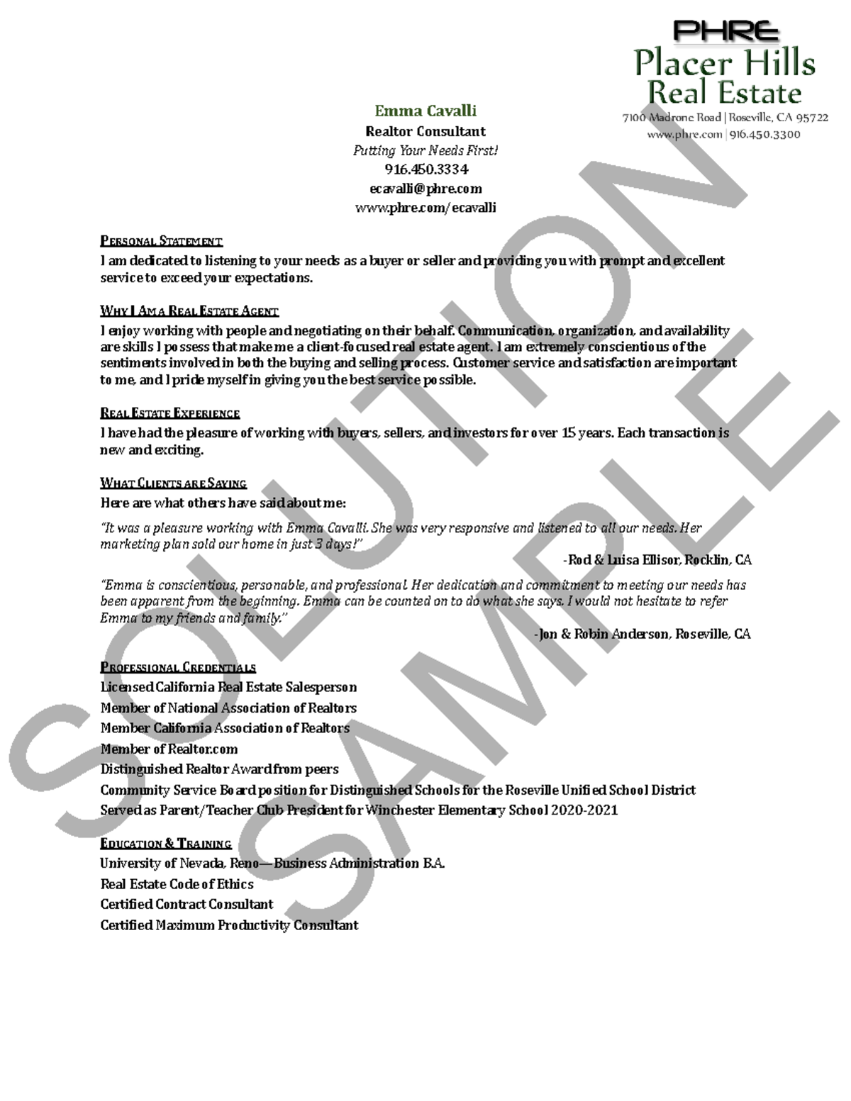 WD2021 Independent Project 1 6 solution - Emma Cavalli Realtor ...