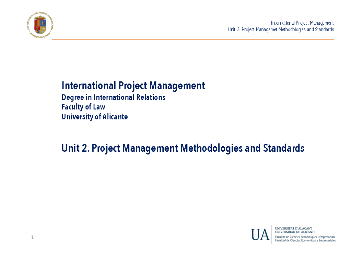 DPI UNIT 2 Theory - unidad 2 - Unit 2. Project Managemet Methodologies ...
