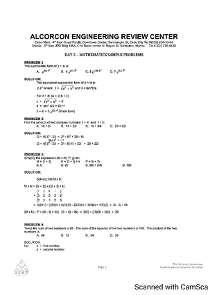 Sample Prob math-01 - Alcorcon Materials - BS Mechanical Engg - Studocu