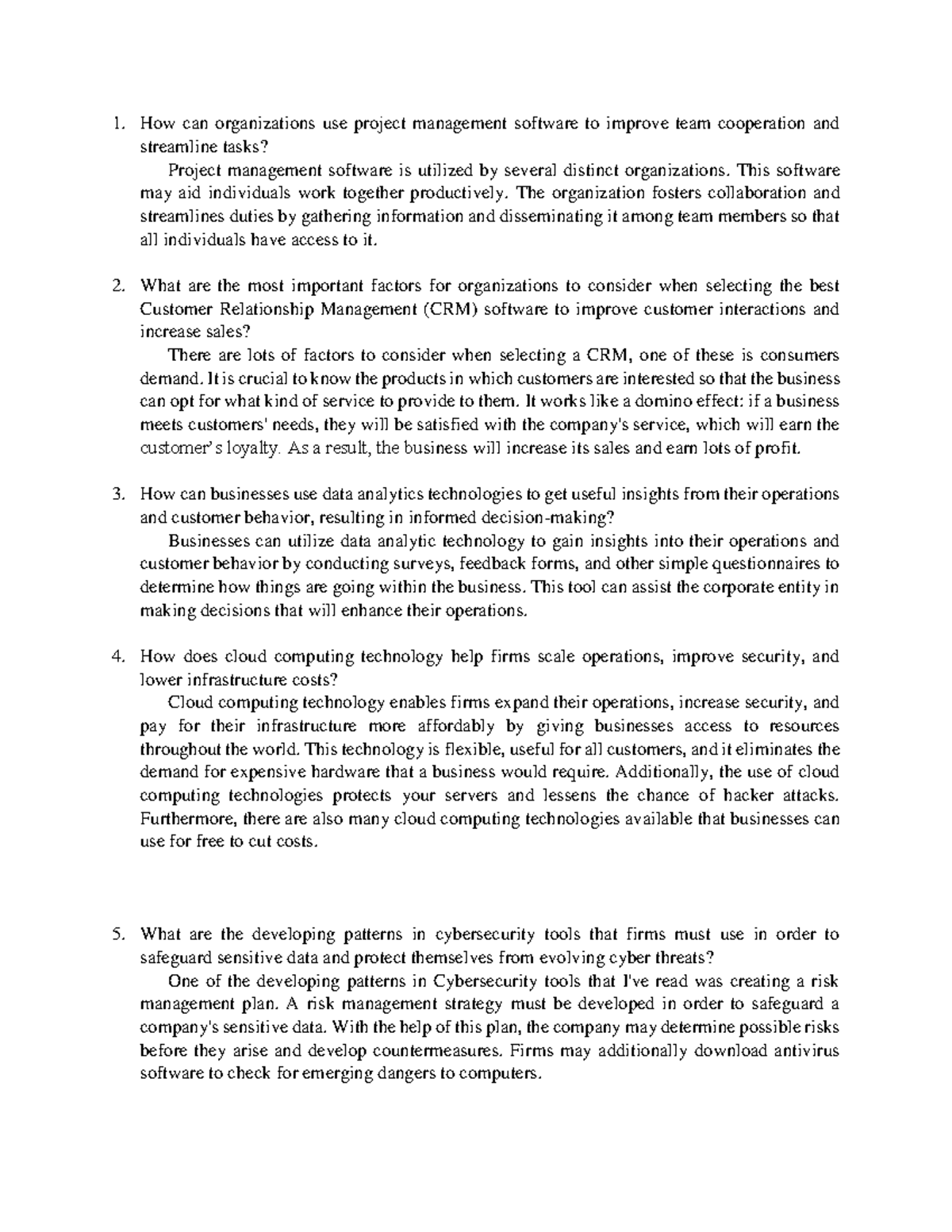 Essay - READ IT - How can organizations use project management software ...