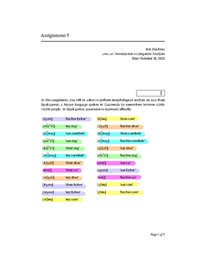 Assignment 1 - ling 20 - Tim Hunter Ling20, Fall 2020, UCLA Assignment Due date: Wed. 10/14/2020 ...