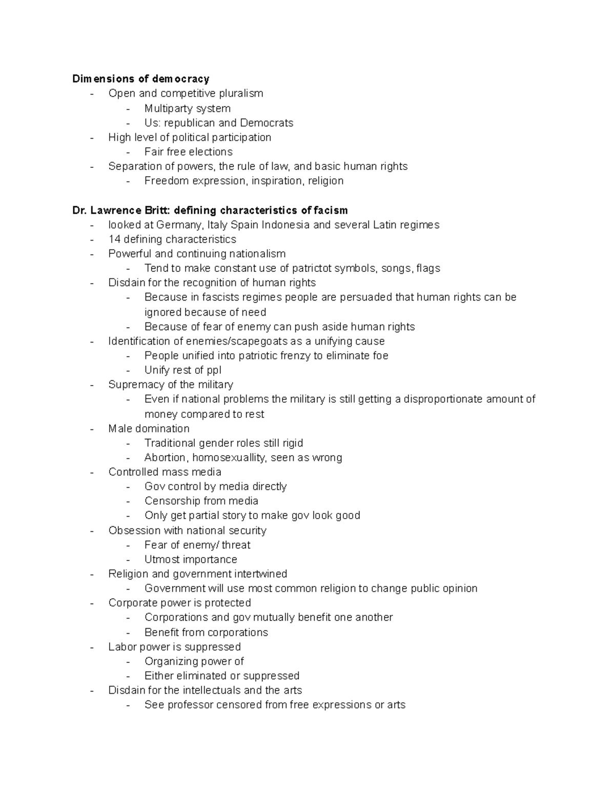 Democracy, Fascism and Survelliance - Dimensions of democracy - Open ...
