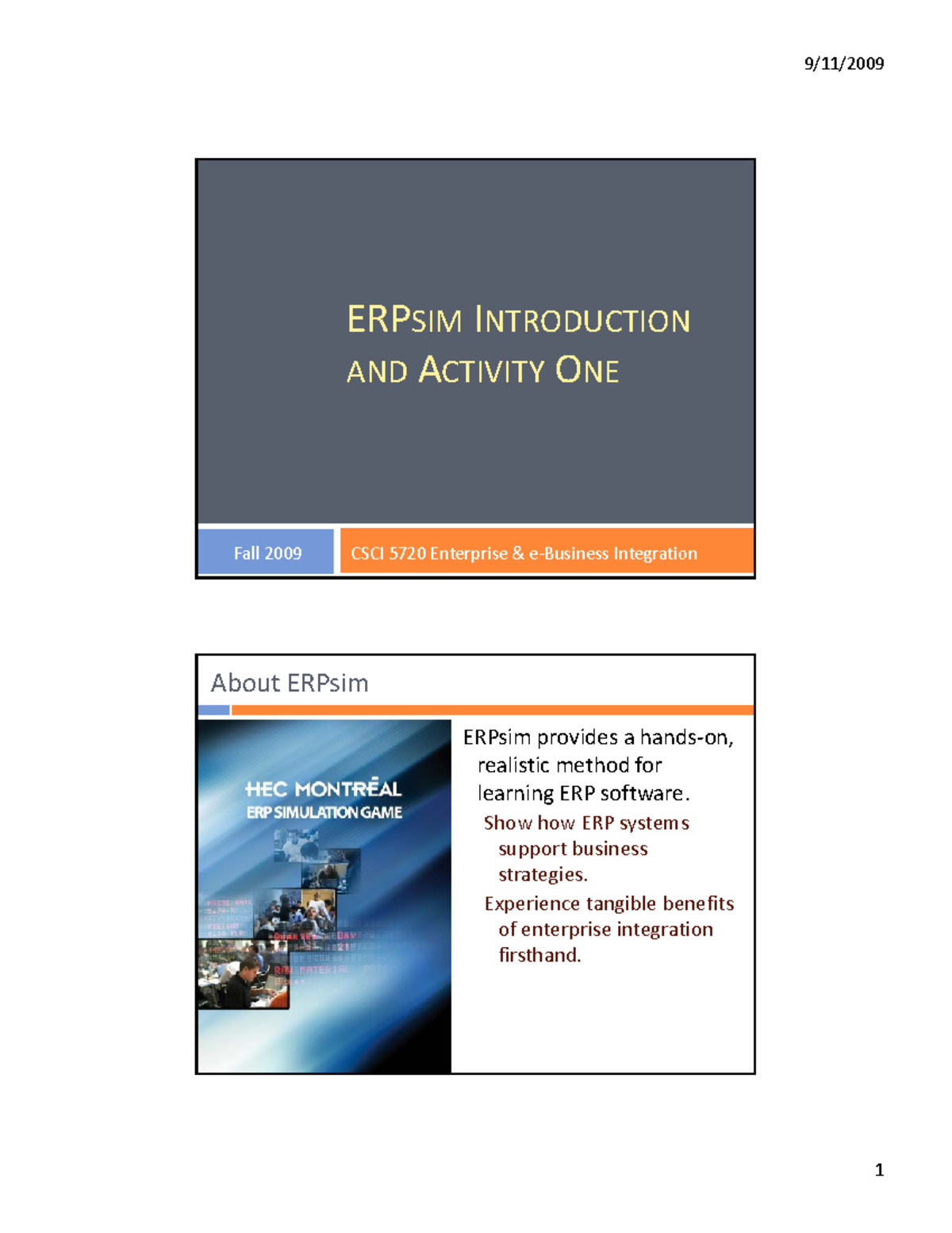 02-ERPsim Introduction and Activity One-Student Version - Business ...