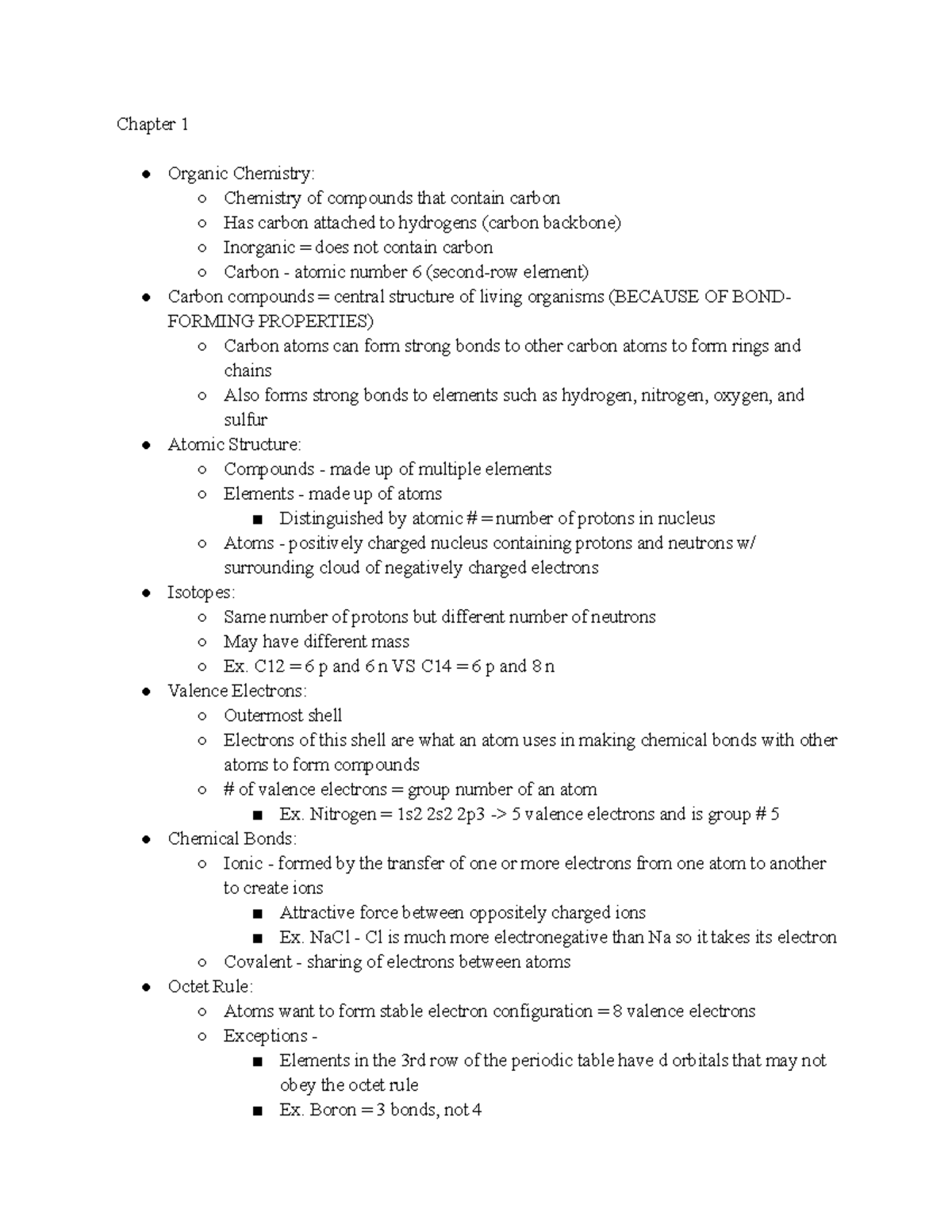 Orgo Chem 1: Chapter 1 - The Basics Bonding and Molecular Structure ...