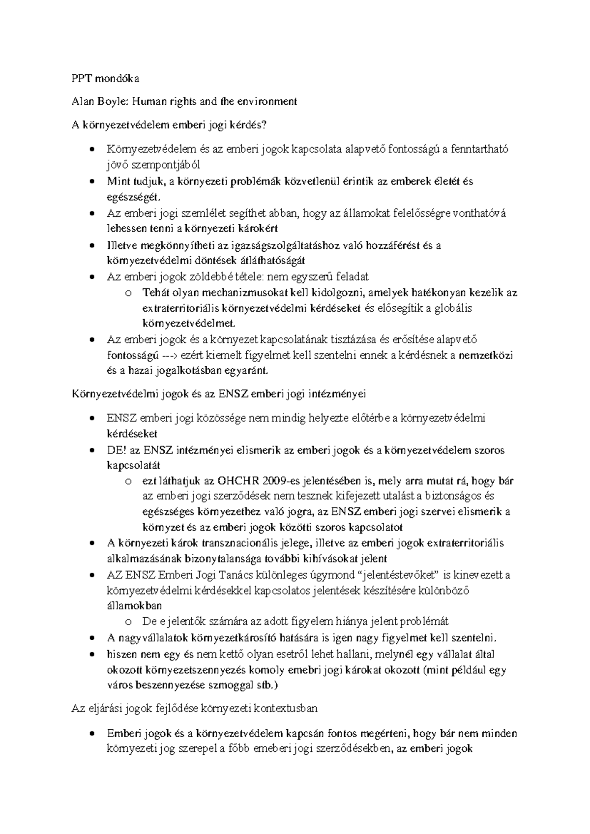 Ppt mondóka - Summary Human Rights and Minority Rights - PPT mondóka ...