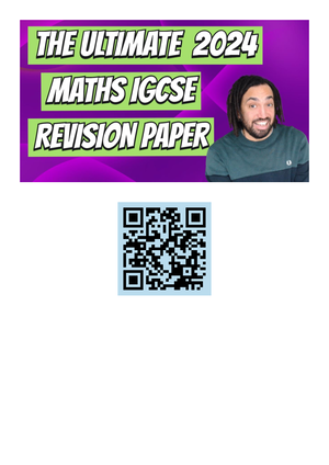 2024 Edexcel Igcse Maths Predicted Paper 2H - DISCLAIMER: THERE IS NO GUARANTEE THESE TOPICS ...