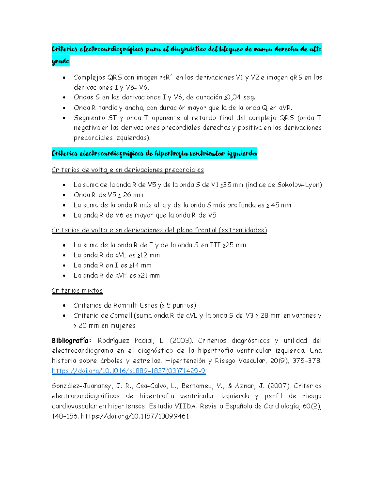 Criterios electrocardiograficos - Ondas S en las derivaciones I y V6 ...