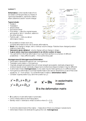 Lecture 13 - structural geology notes - Lecture 13: Extensional faults ...