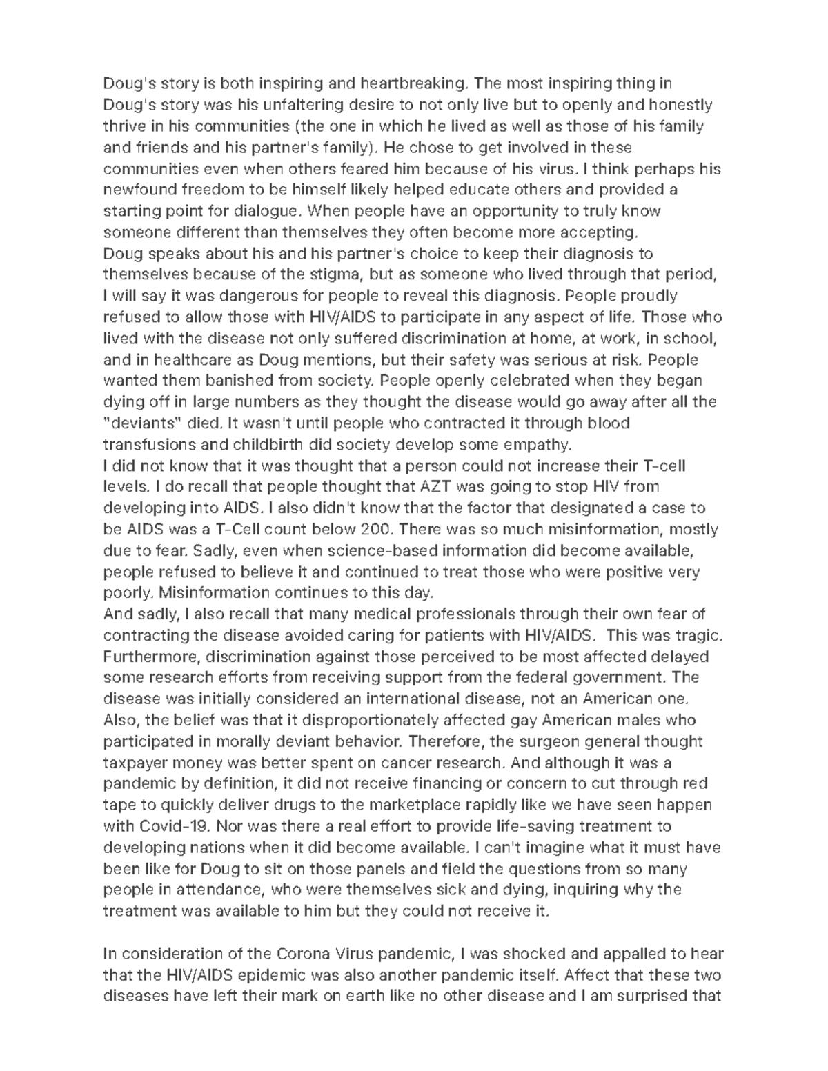 HIV and AIDS - Discussions - Doug's story is both inspiring and ...