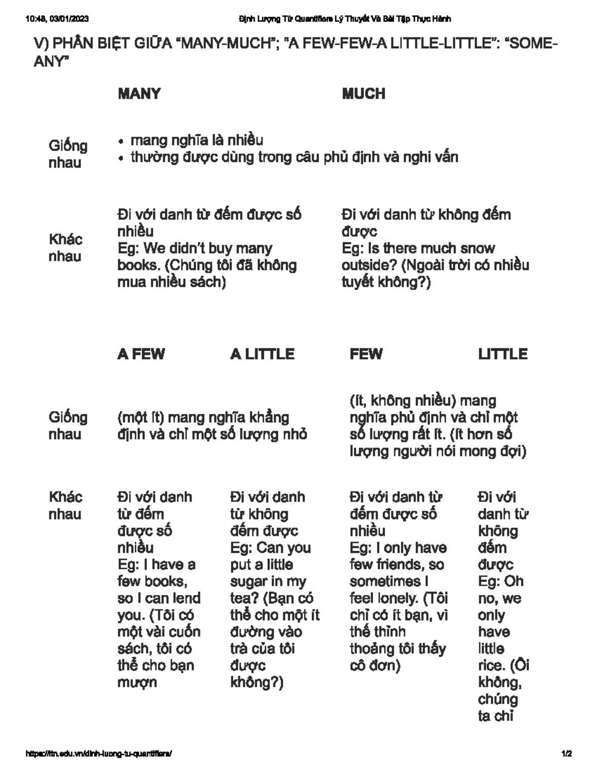 Quantifiers - fdsfsd - Quan Hệ Công Chúng - Studocu