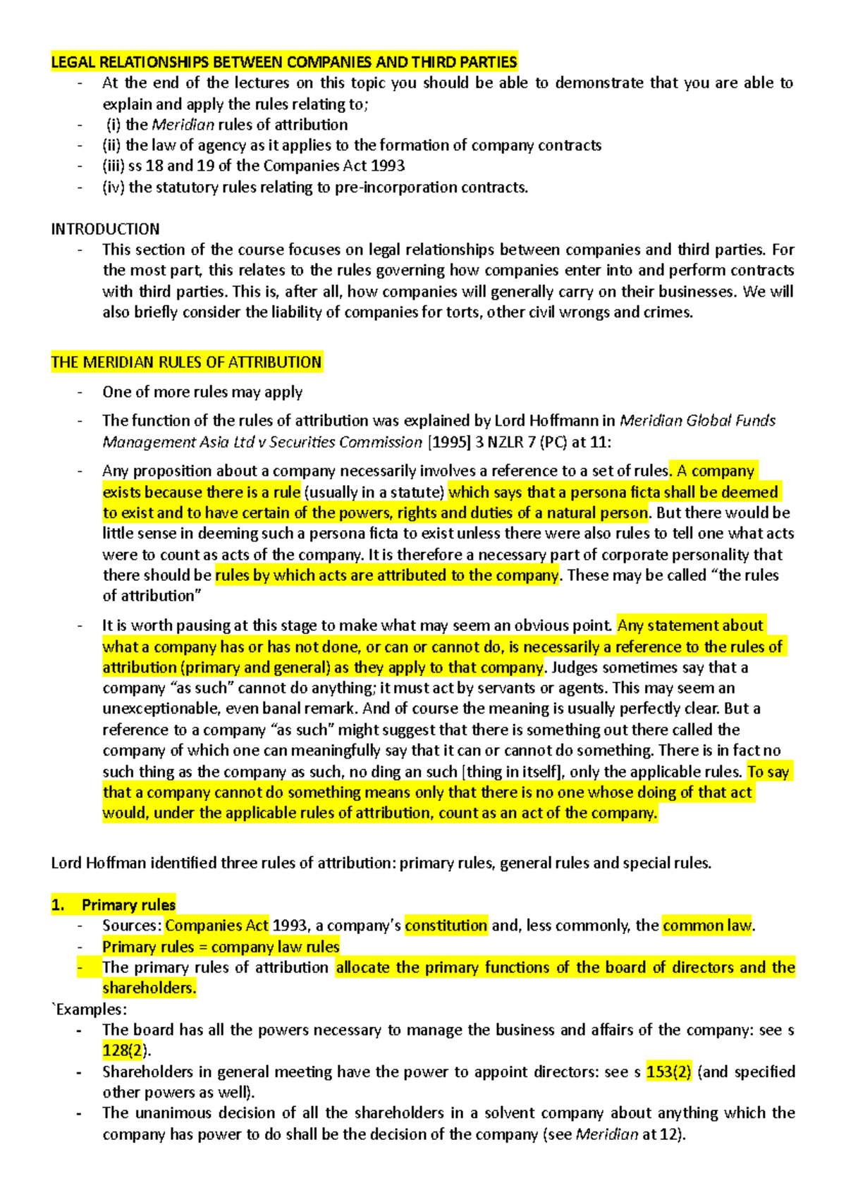 Legal Relations - 5 - Notes from Lynn Taylor's teachings - LEGAL ...