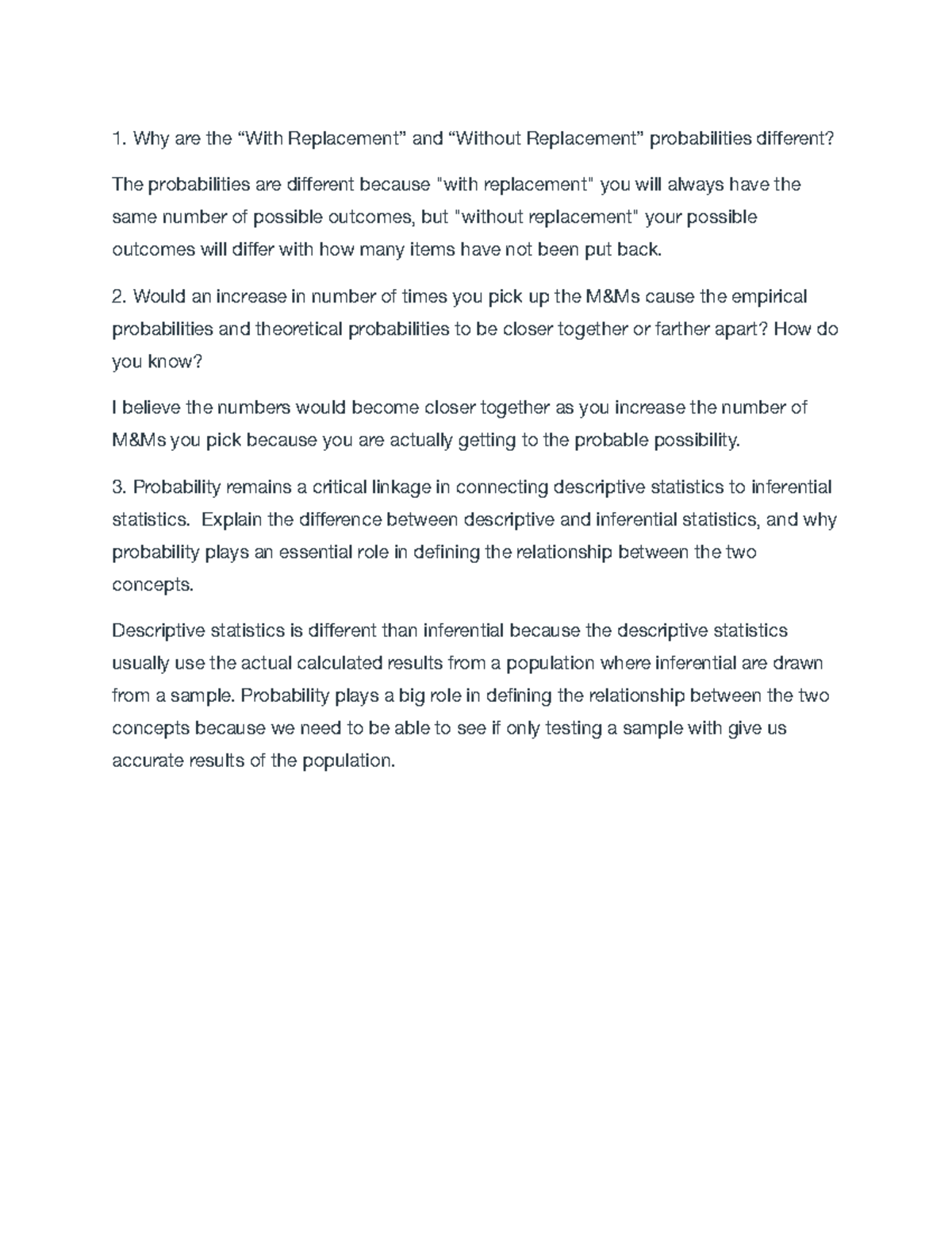 Statistics probability questionss - Why are the “With Replacement” and ...