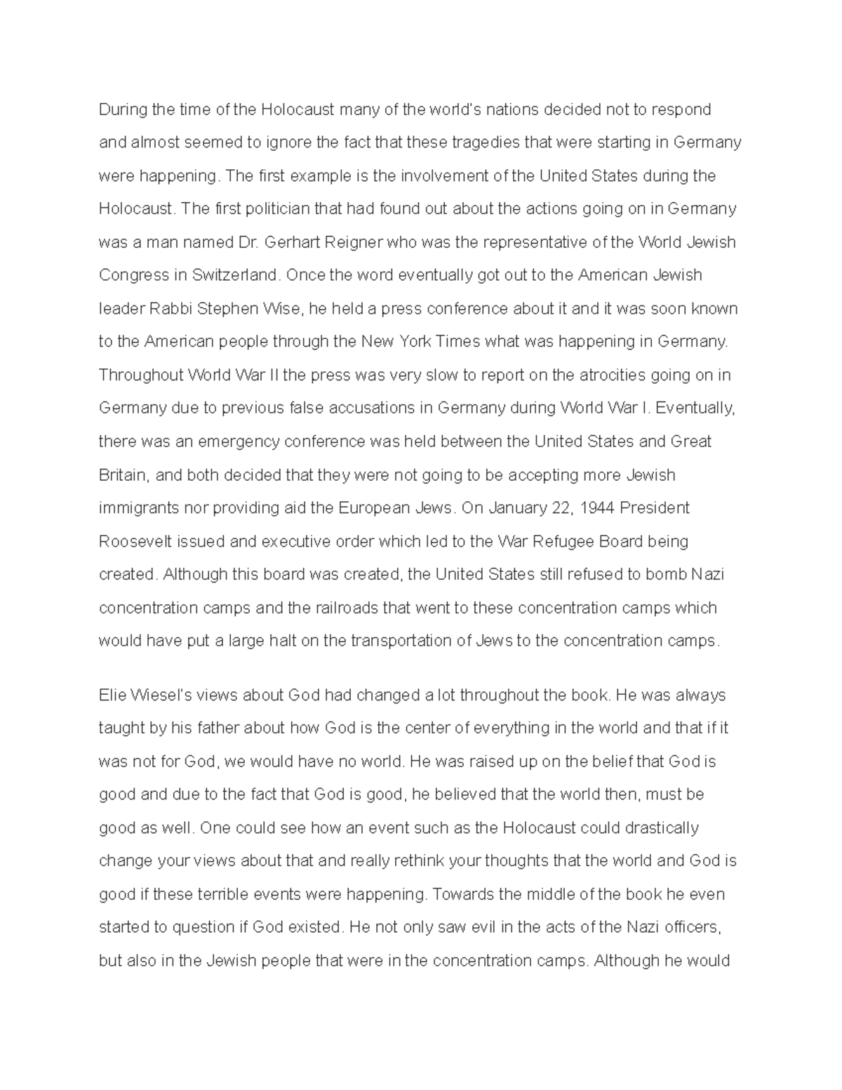 Holocaust Survivor Testimonies Humanity, Religion and Truth in Elie ...