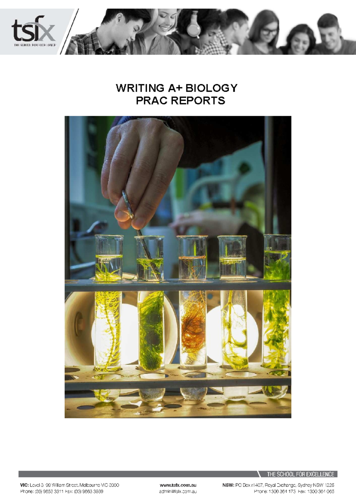 Guide to Prac reports - WRITING A+ BIOLOGY PRAC REPORTS ####### © The ...