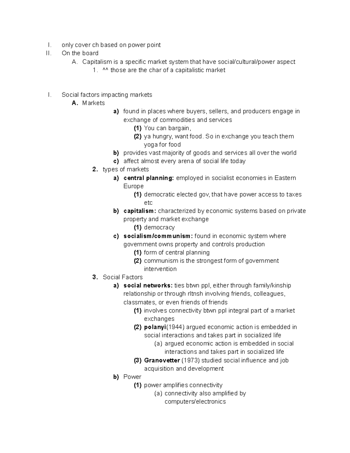 Ch 8 In-class - Lecture notes 8 - I. only cover ch based on power point ...