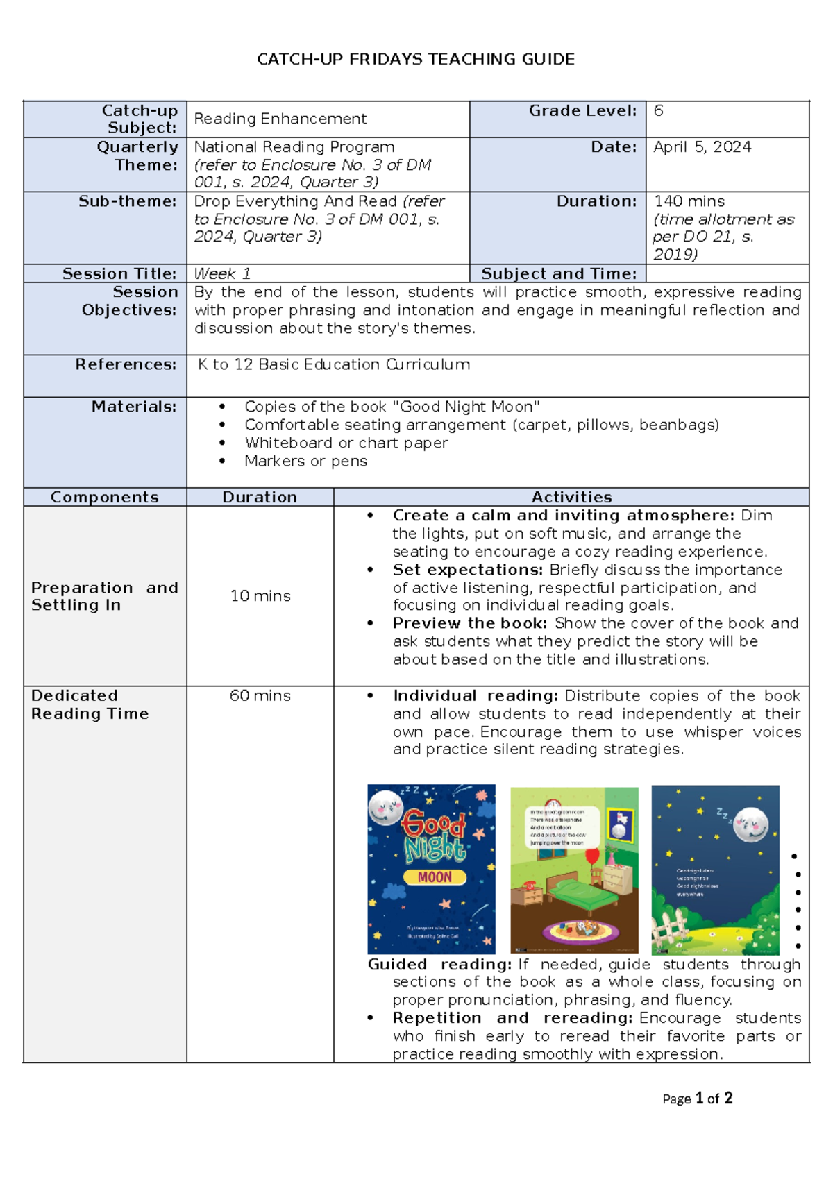 WEEK-7- Enhancement-DLL- Teaching- Guide- Grade 6 - CATCH-UP FRIDAYS ...