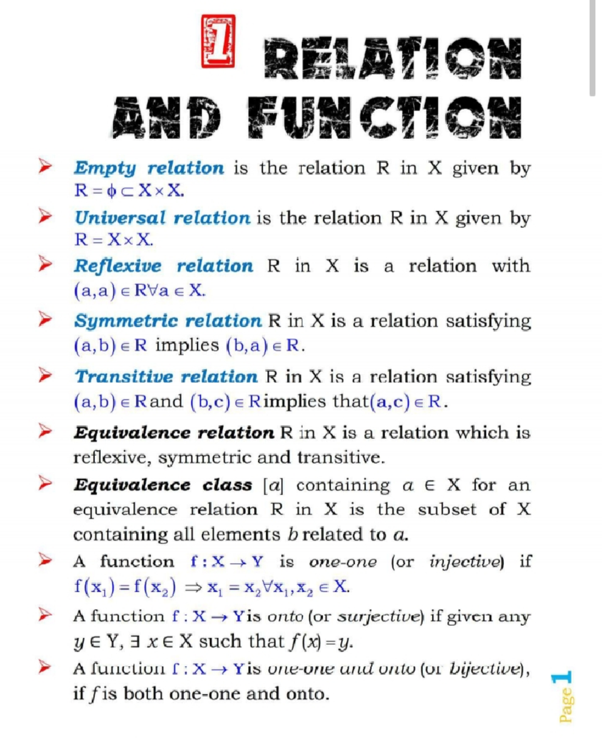 1 relation and function - Mathematics - StuDocu