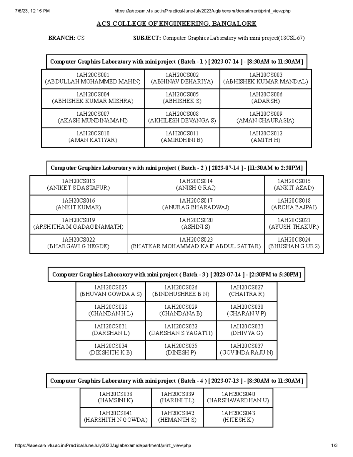 18CSL67 - Copy - Lab manual - 7/6/23, 12:15 PM - Studocu