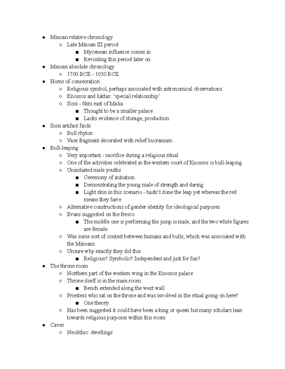 Oct 20 LBA on Crete - Neopalatial Period Part 2 - AHCL-ANTH 3250H ...