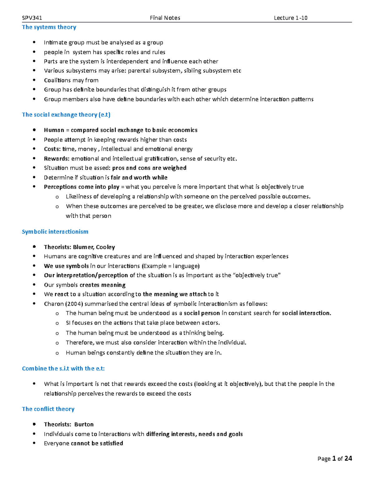 Final Test Notes - SPV341 The systems theory Final Notes Lecture ...