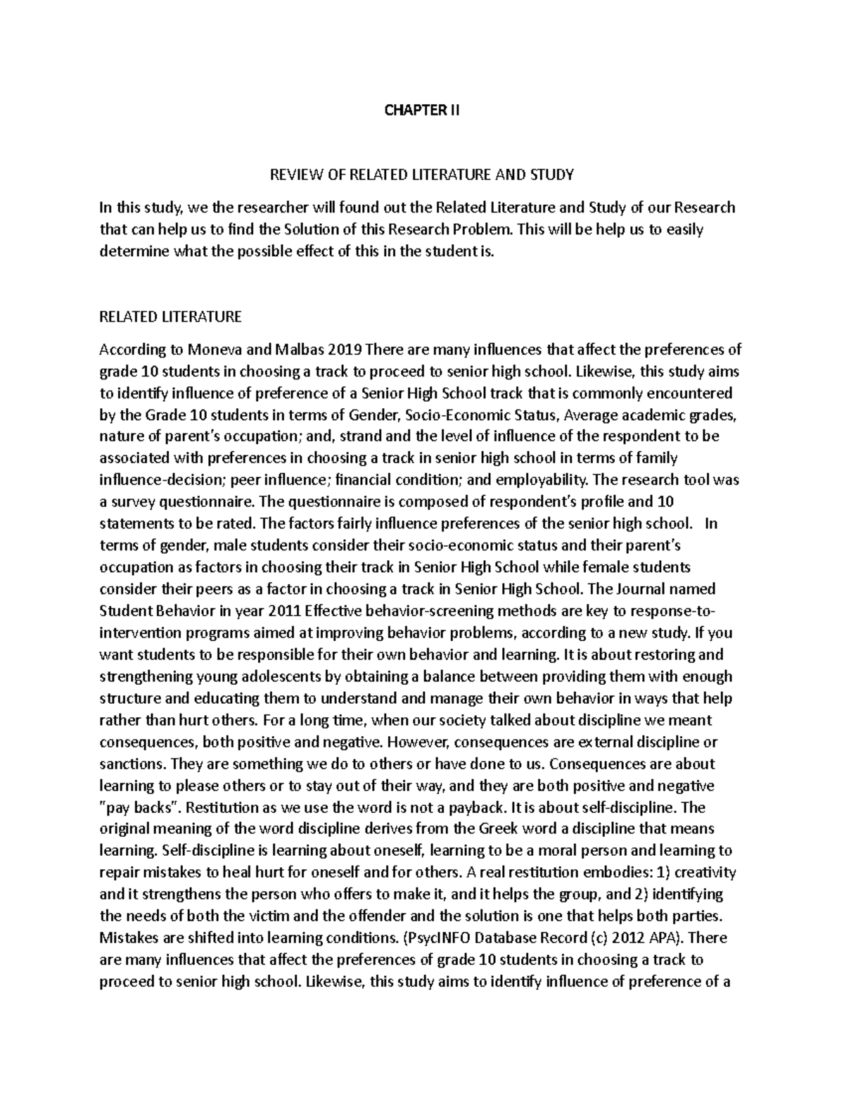 Chapter II - NONE - CHAPTER II REVIEW OF RELATED LITERATURE AND STUDY ...