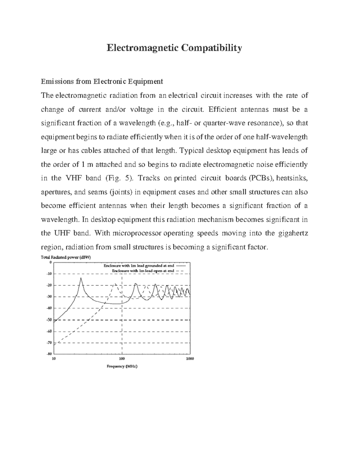 Electromagnetic Compatibility Electromagnetic Compatibility Emissions From Electronic