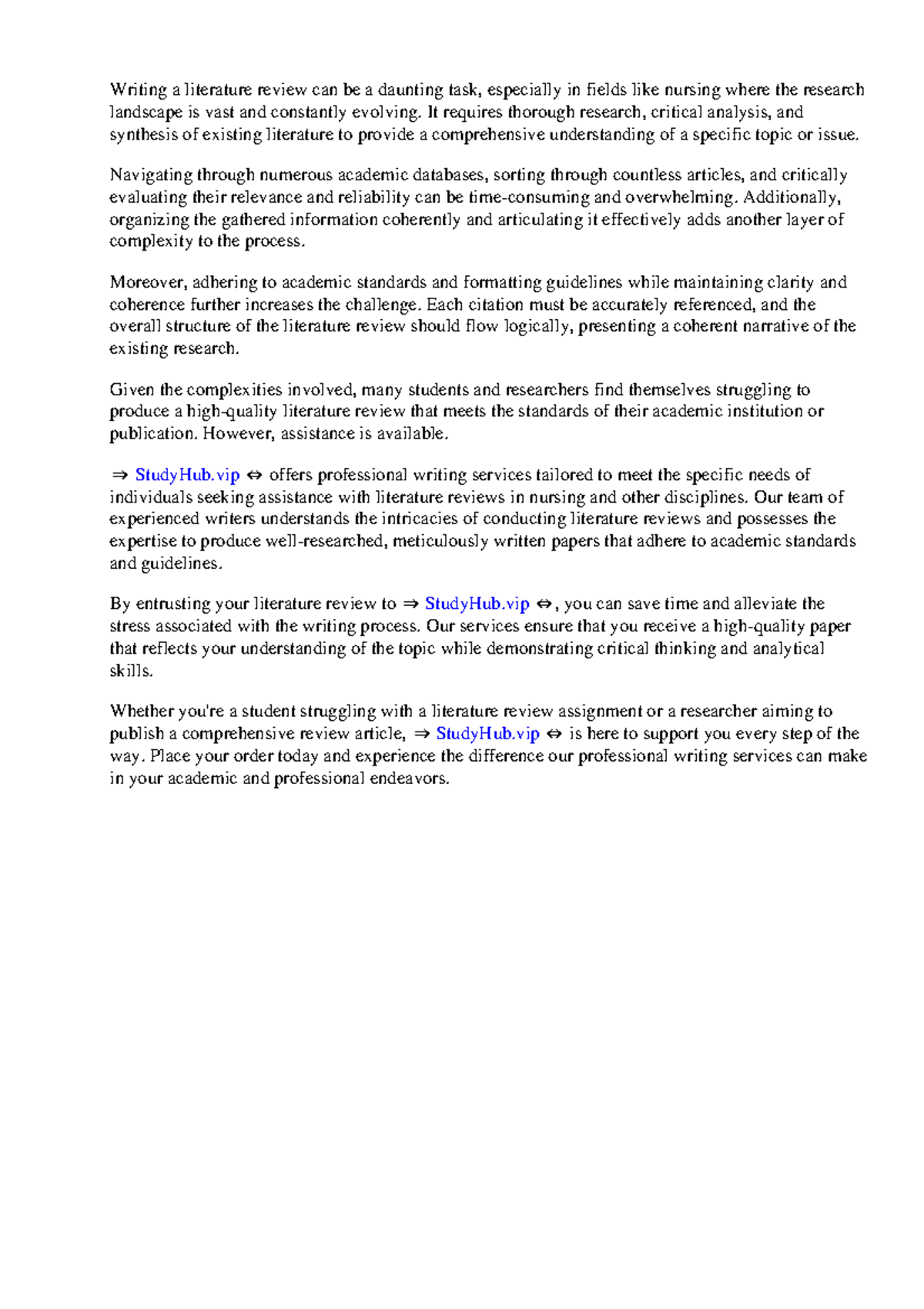 Literature Review Sample Nursing - Writing a literature review can be a ...
