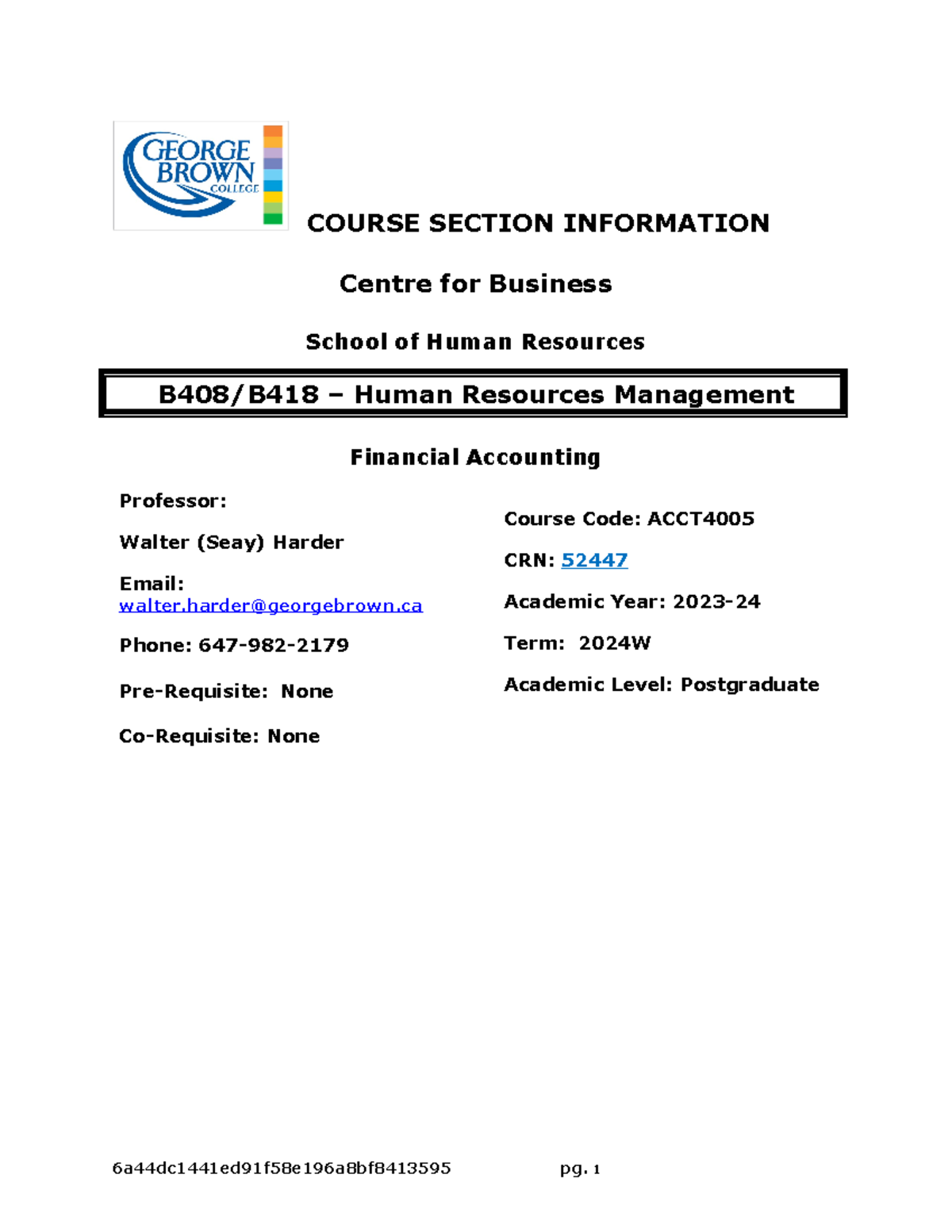 W24 Saturdays - ACCT4005 - Course Supplement (15 weeks = 14-classes ...