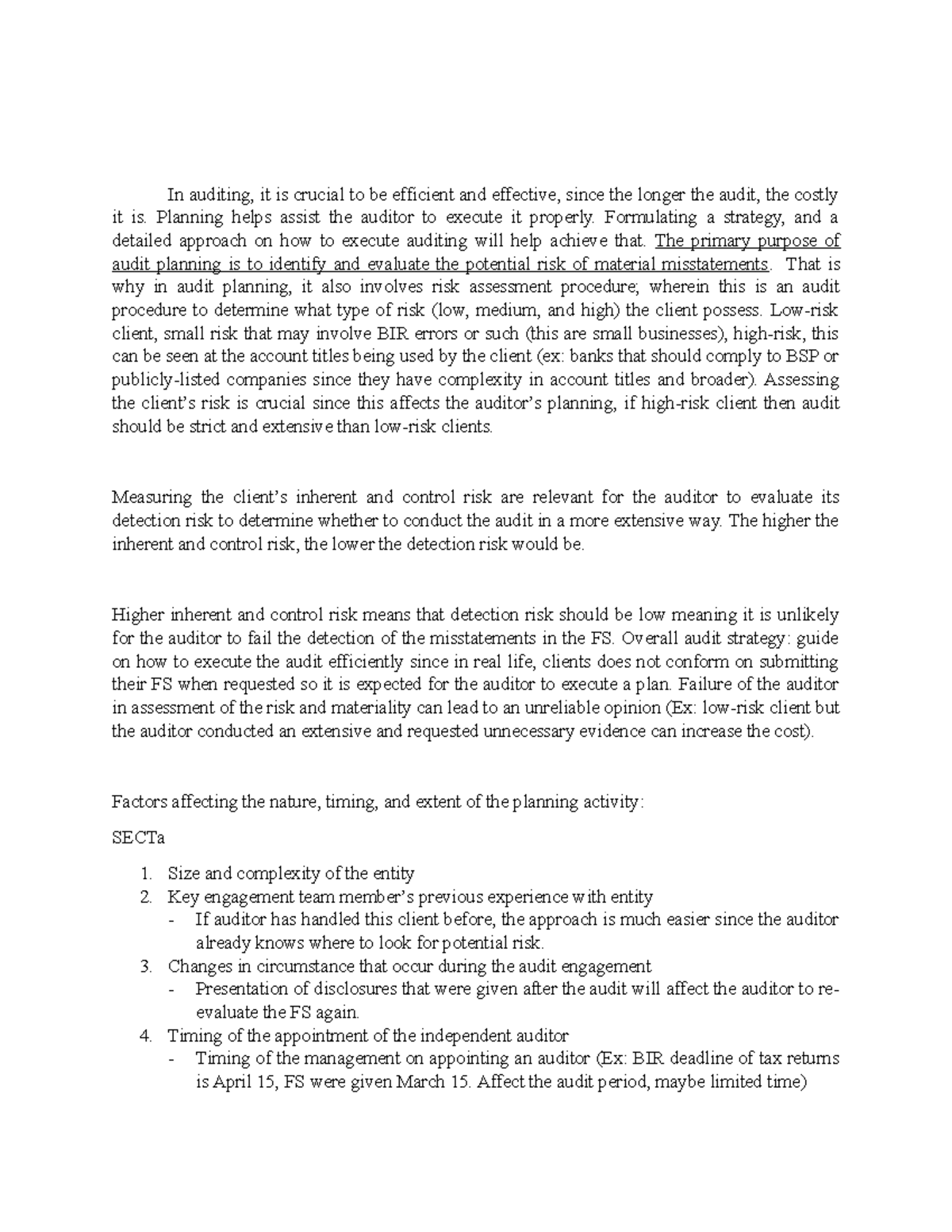 Draft audit report - asdfsfa - In auditing, it is crucial to be ...