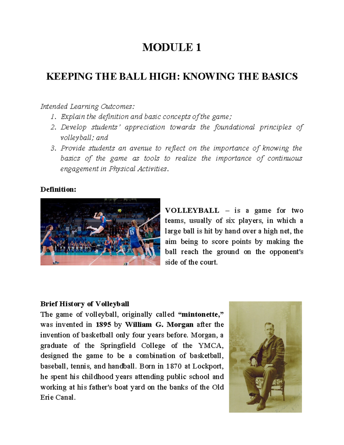 Module 1 - Physical Education Reviewer - MODULE 1 KEEPING THE BALL HIGH ...