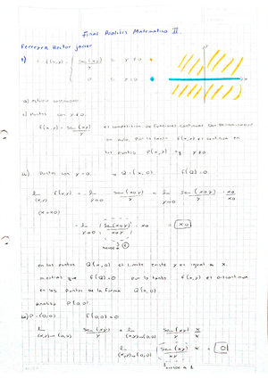 Primer Parcial- Analisis 2 Eberle - An·lisis Matem·tico II 1er. Parcial profesora: Mg. M ...