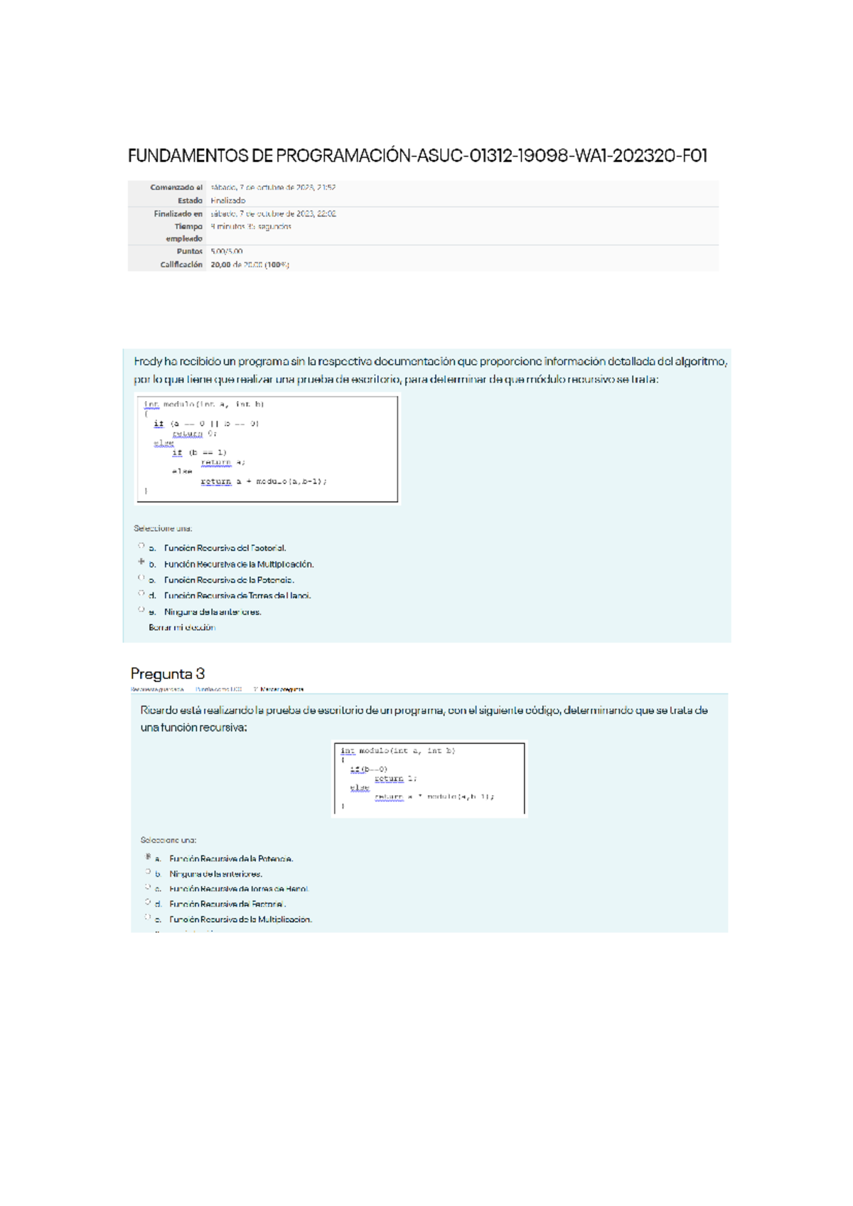 Autoevaluación N° 4 Fundamentos DE Programación - FUNDAMENTOS Comenzado ...
