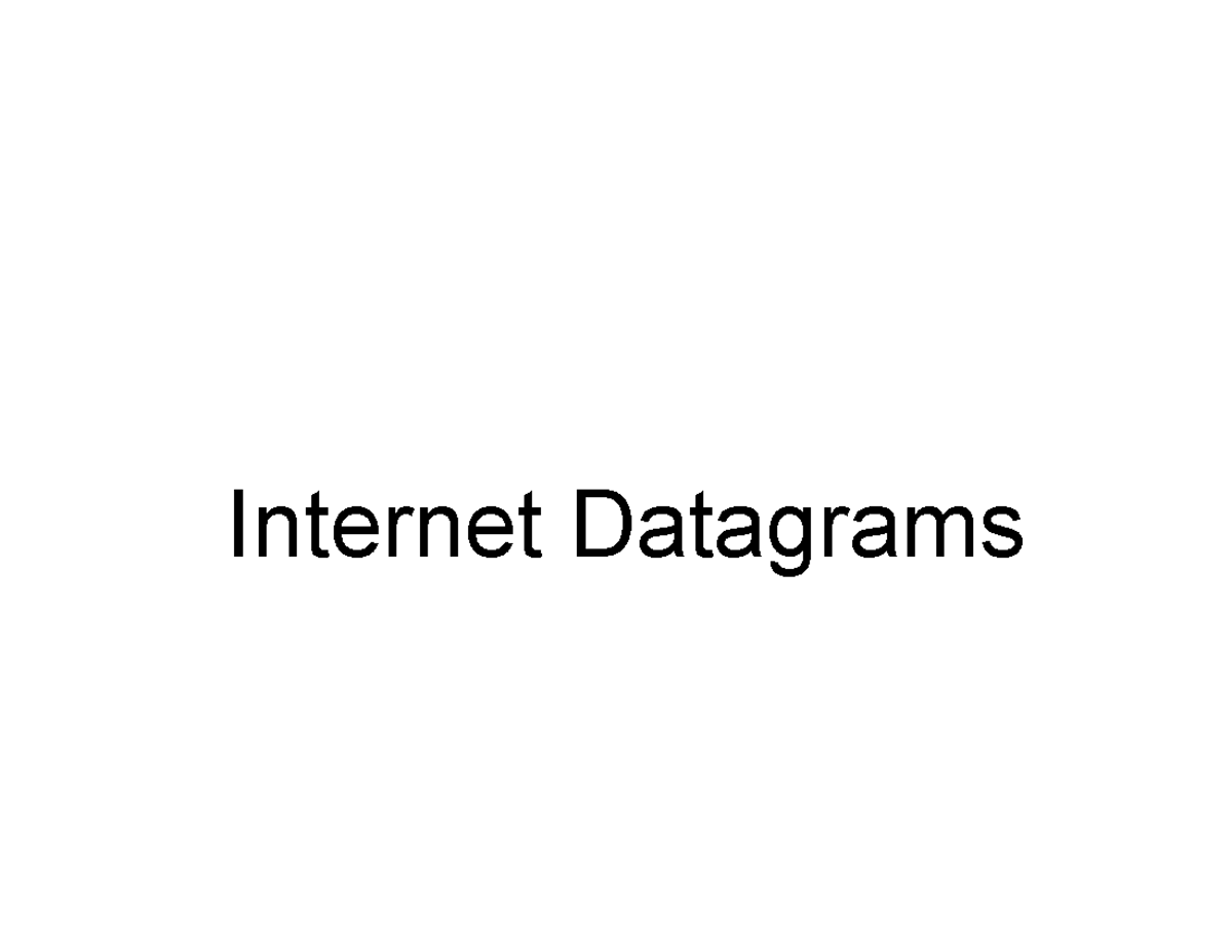 Slides For Ip Datagram Routingppt Read Only Internet Datagrams Address Resolution Protocol