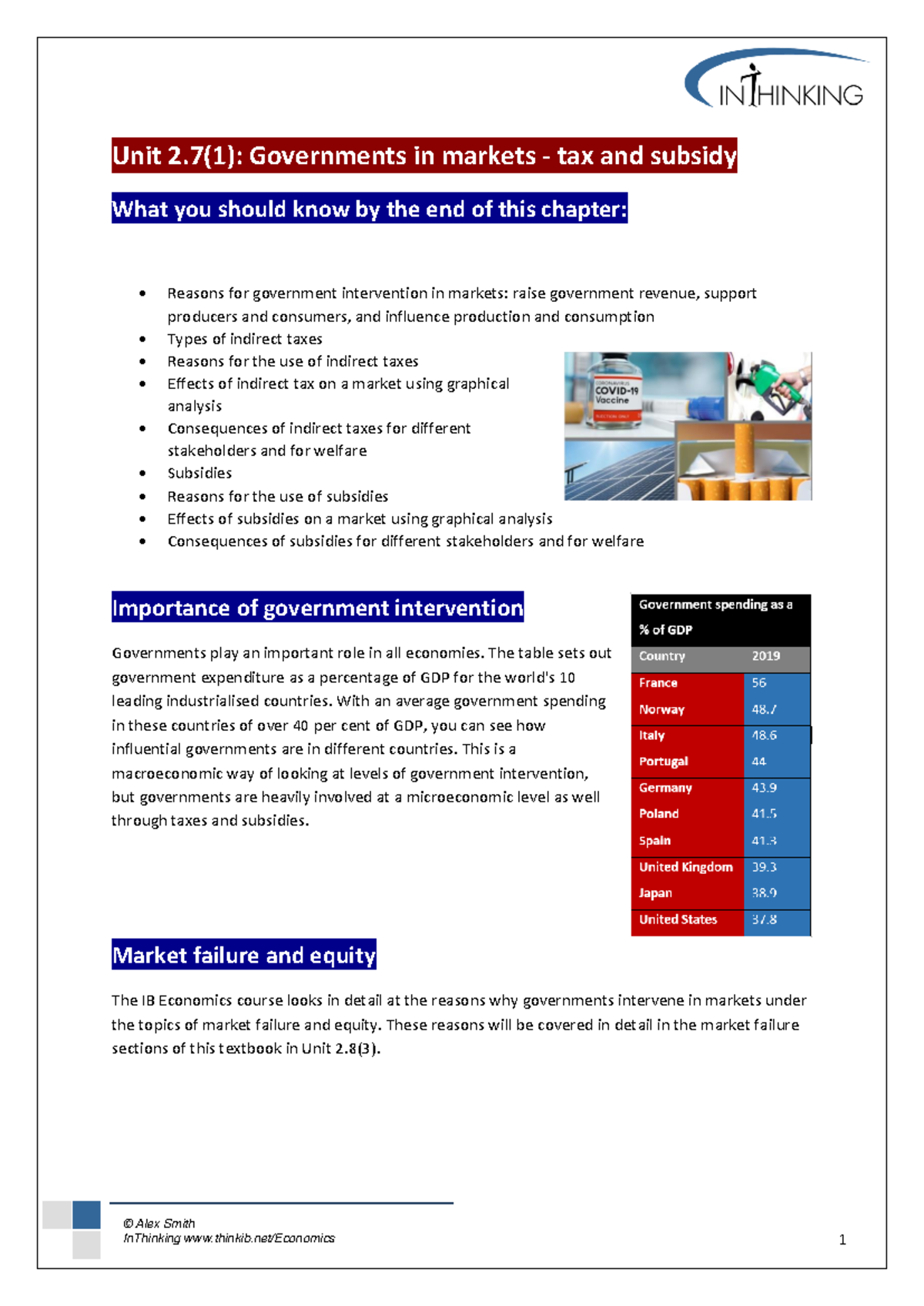 Government intervention-revision-notes 1 - © Alex Smith InThinking ...