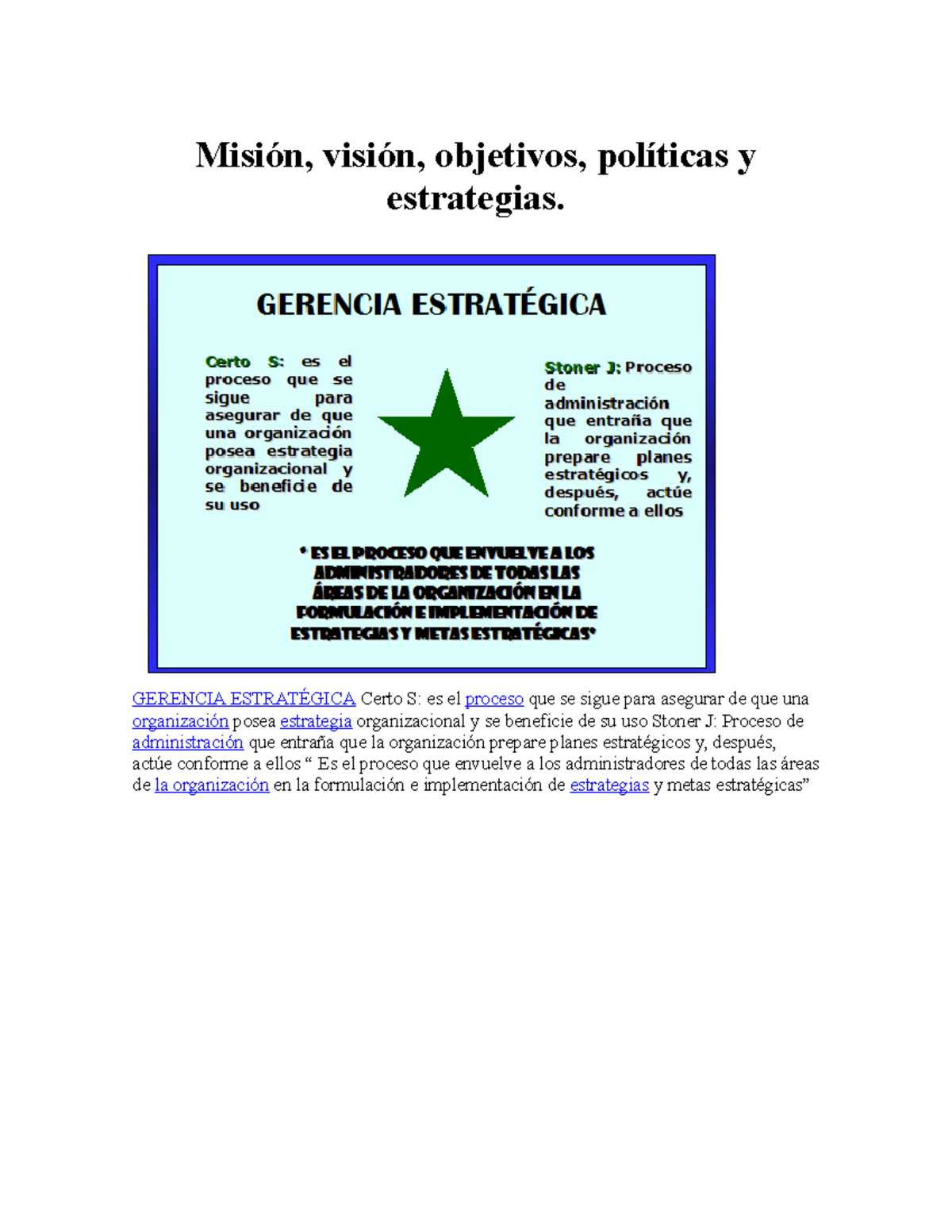 6. Vision Politicas Y Objetivos - Misión, visión, objetivos, políticas ...
