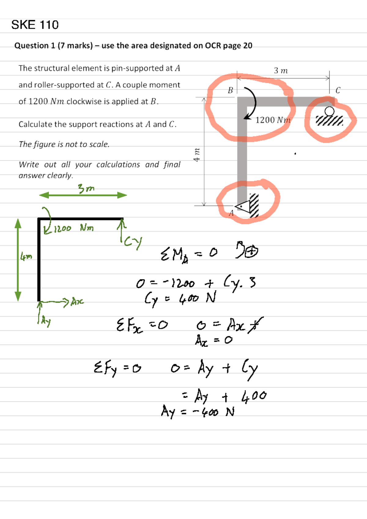 SKE 110 Class Test 2 - SKE 110 - Studocu