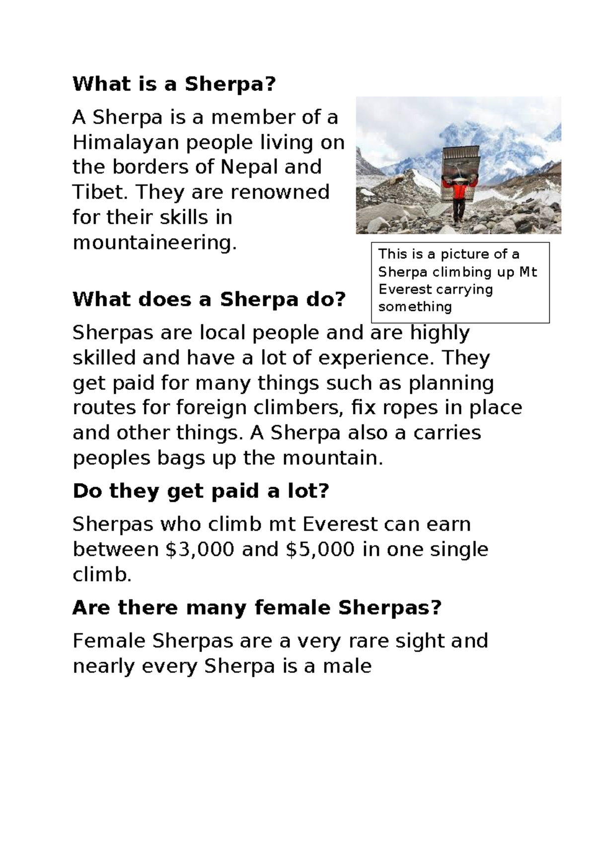 What is a Sherpa - They are renowned for their skills in mountaineering ...