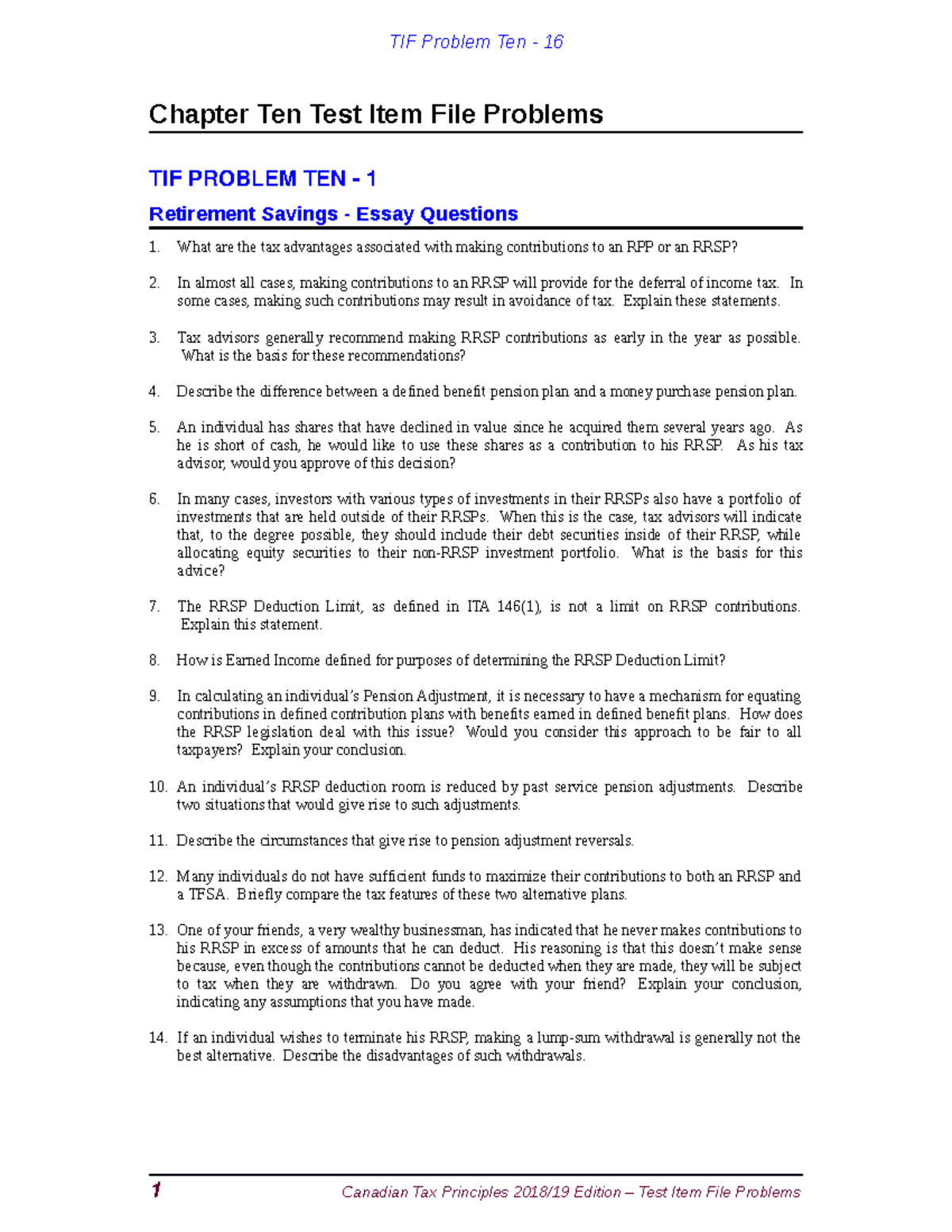 Ch10 Test Bank Ch8 Test Bank answers and solutions 123 - Chapter Ten ...