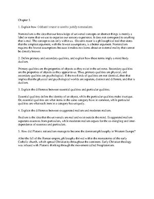 Chapter 5 Answers - Practice Q&A - Chapter 5 Explain the importance of ...