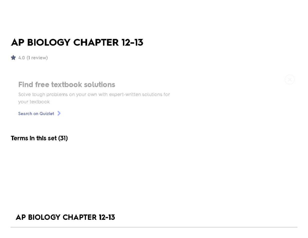 AP Biology Chapter 12 13 Flashcards Quizlet AP BIOLOGY CHAPTER 12 4