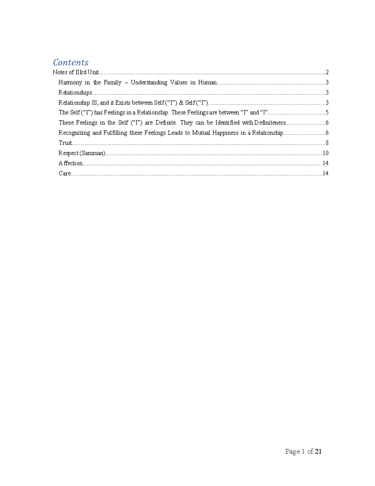 Notes UNIT 3 - Contents - Page 1 of Notes of IIIrd - Studocu