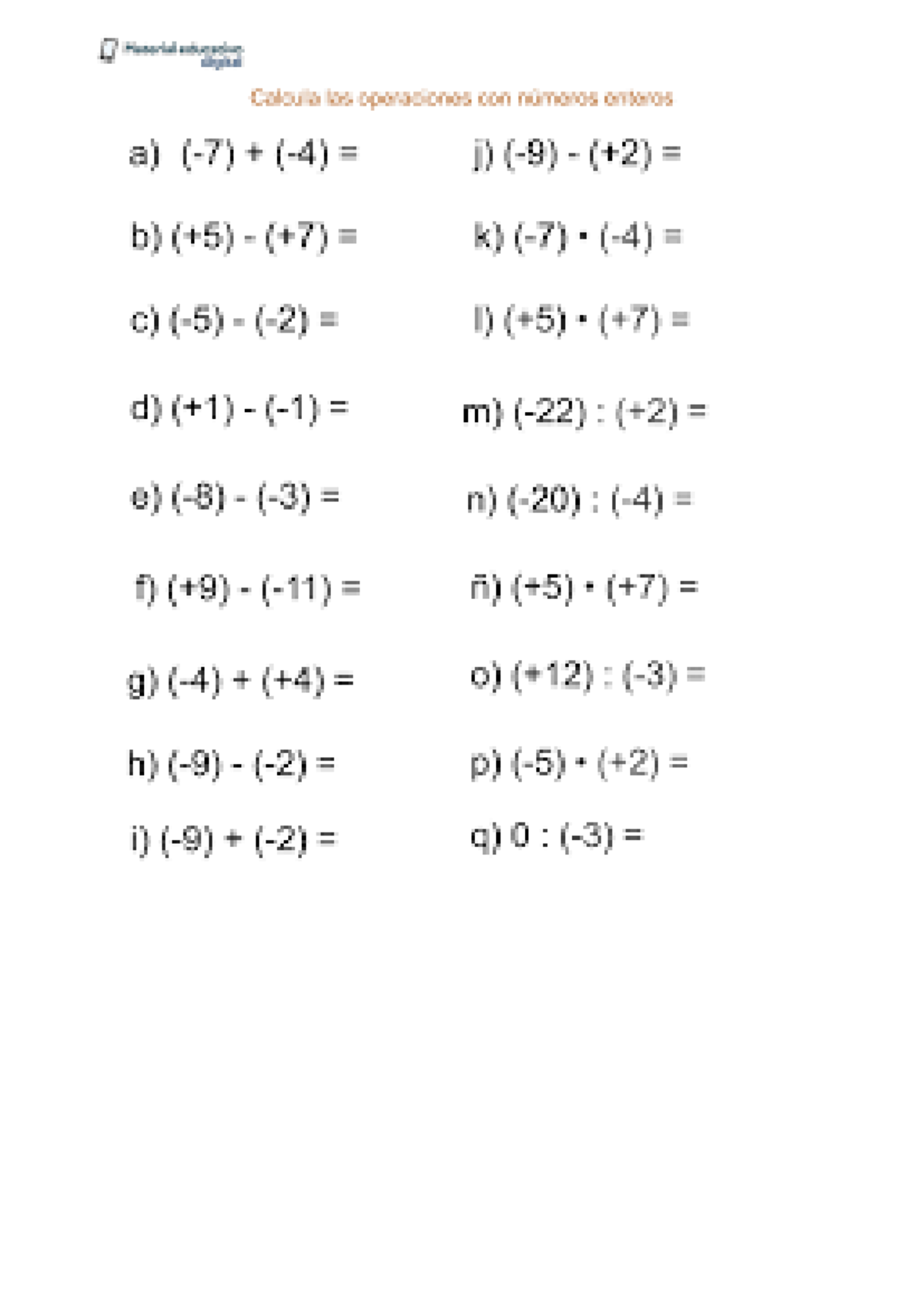Mate - como resolver - Inglés - Calcula los. operaciones con números ...