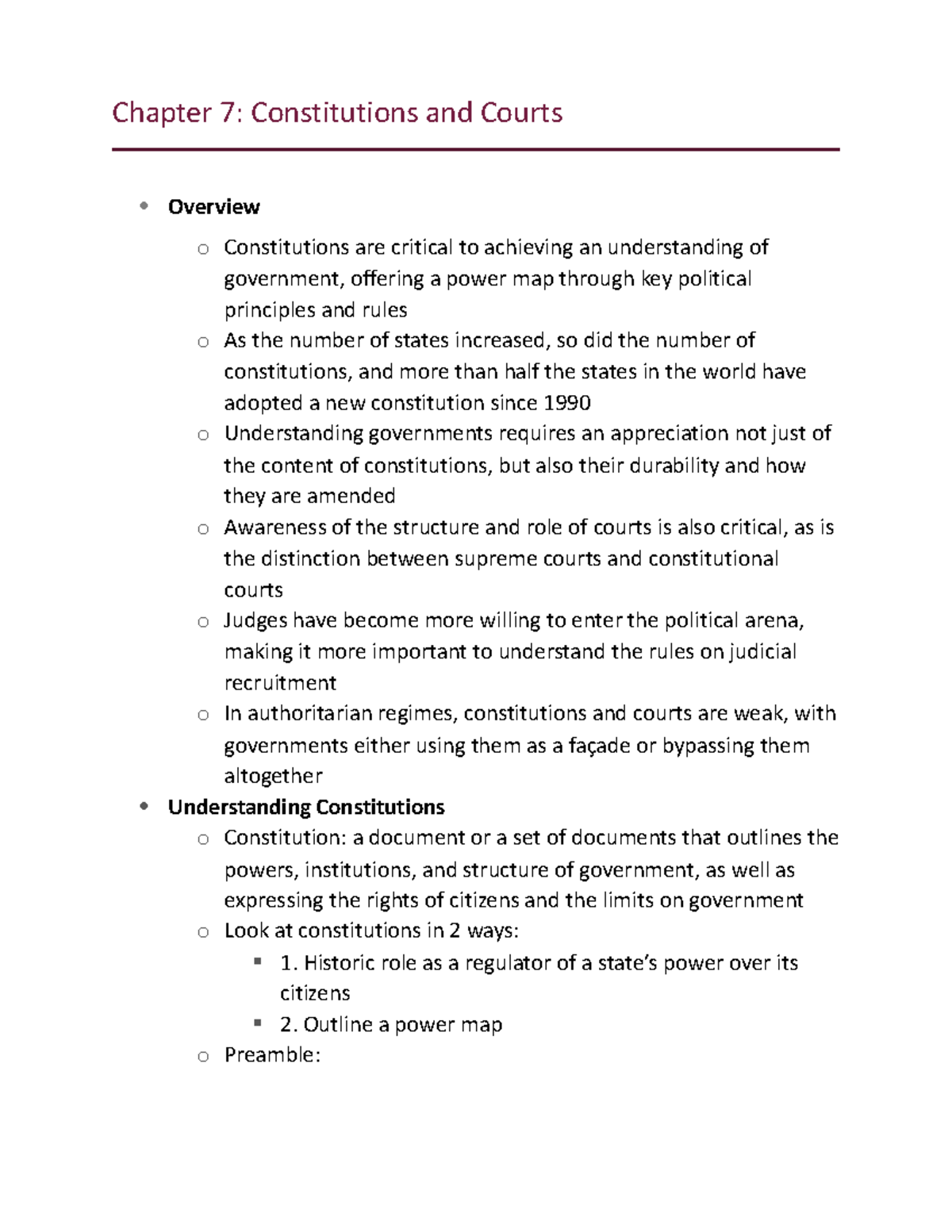 Chapter 7-Courts and Constitutions - Chapter 7: Constitutions and ...