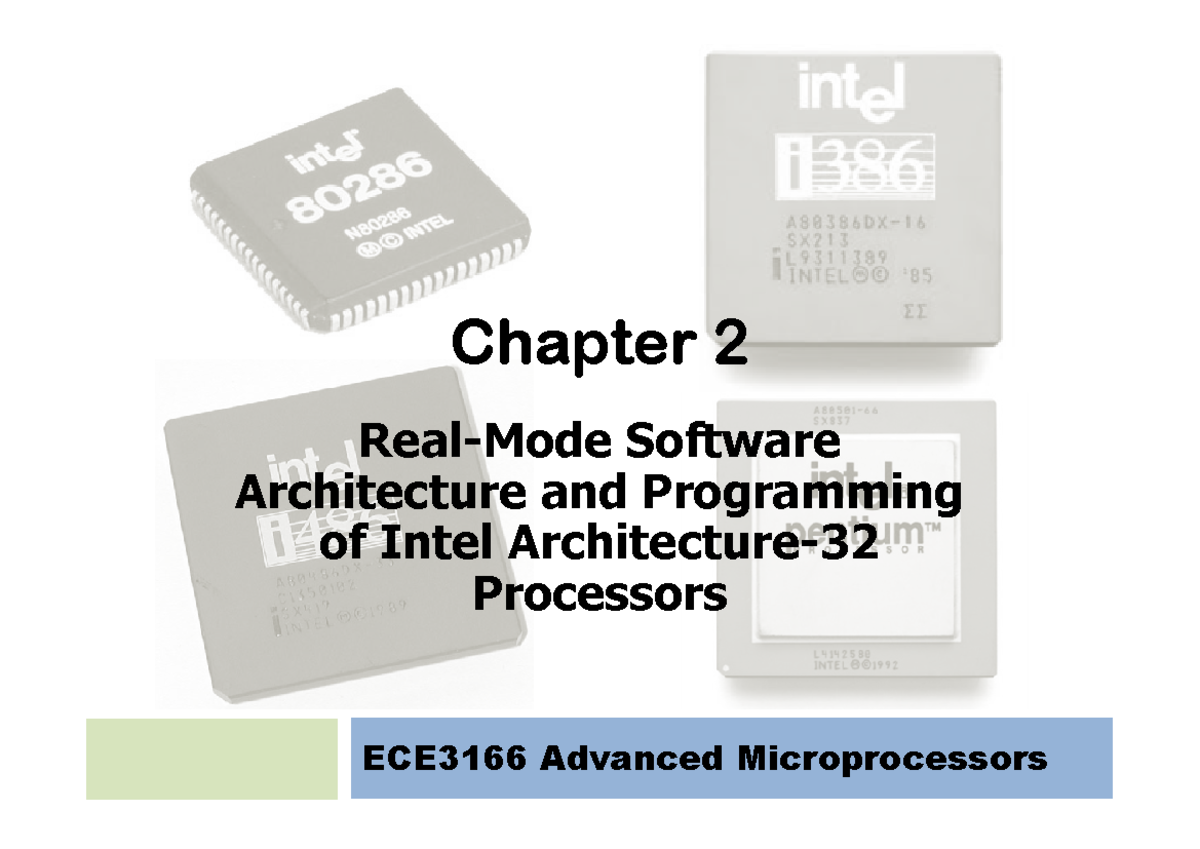 ECE3166 Advanced Microprocessors Chapter 2 4 - - Studocu
