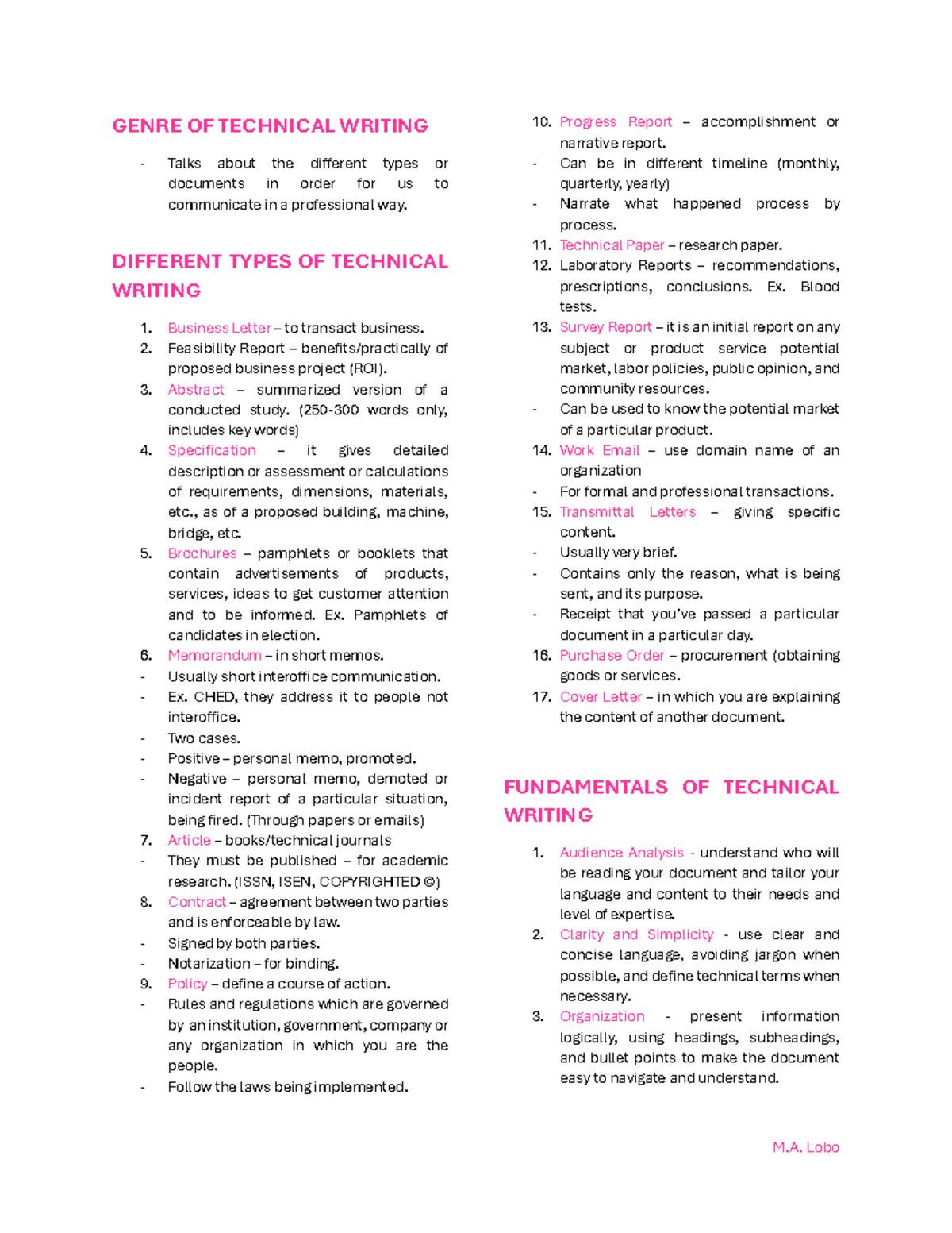 Genre OF Technical Writing - M.A. Lobo - M. Lobo GENRE OF TECHNICAL ...